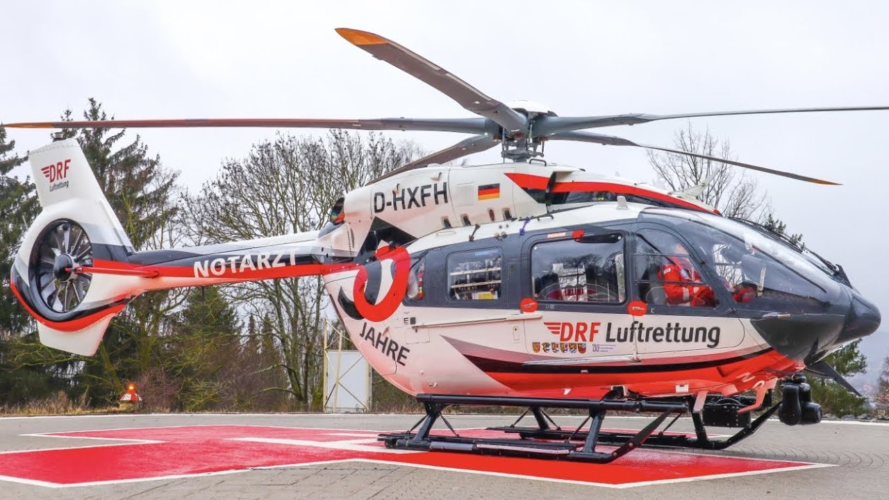 Christoph 80 startet mit D-HXFH in Bayreuth | 50 Jahre DRF Luftrettung ...