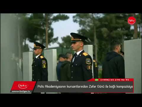 Polis Akademiyasının kursantlarından Zəfər Günü ilə bağlı kampazisiya