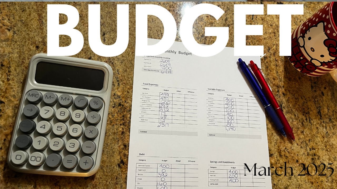 March Budget Breakdown | Finally Getting it Together - YouTube
