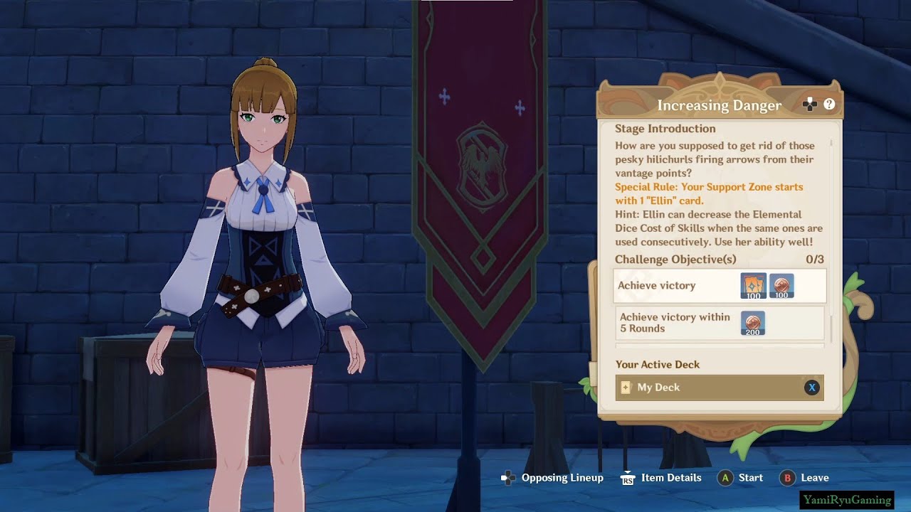 Genius Invokation TCG | Adventure Challenge | Ellin | Genshin Impact 3. ...