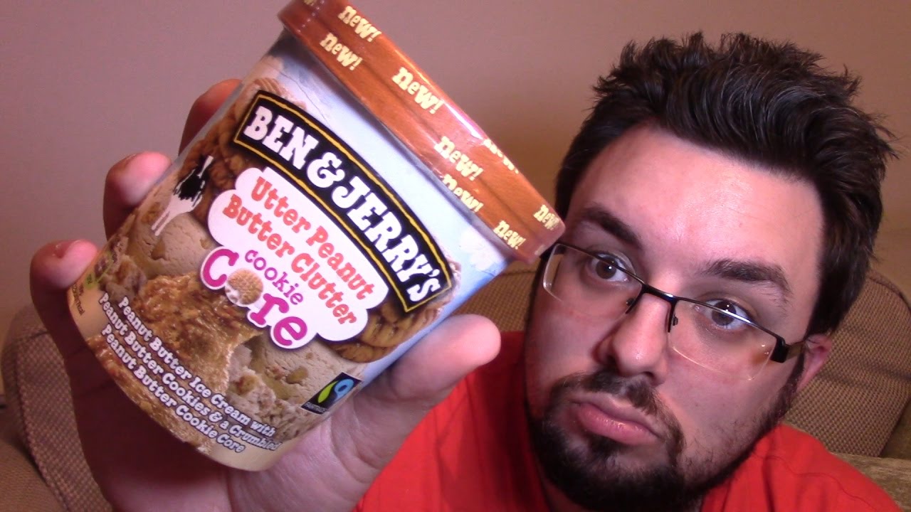 Ben & Jerry's Utter Peanut Butter Clutter Cookie Core Review - YouTube