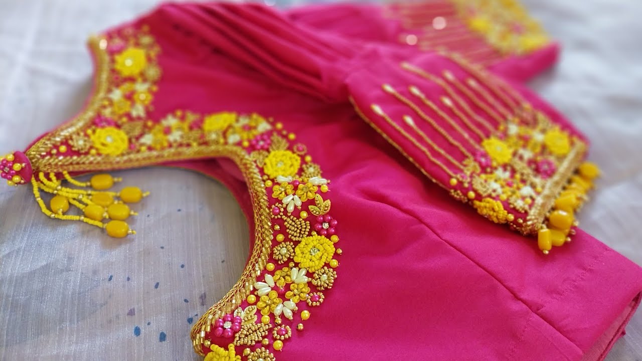 latest aari work design / trendy aari work for beginners ...