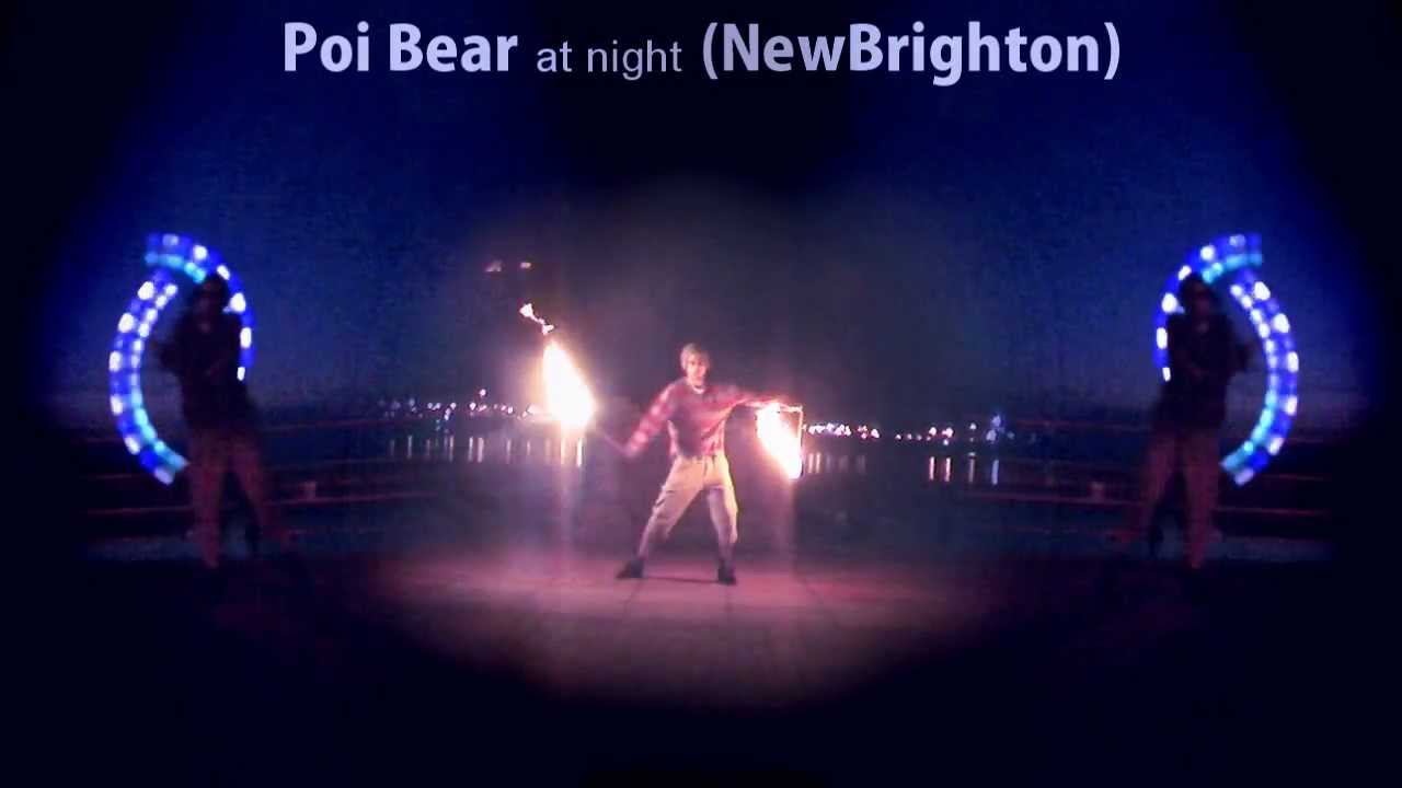 SPINNING GLOW AND FIRE POI ( POI BEAR) - YouTube