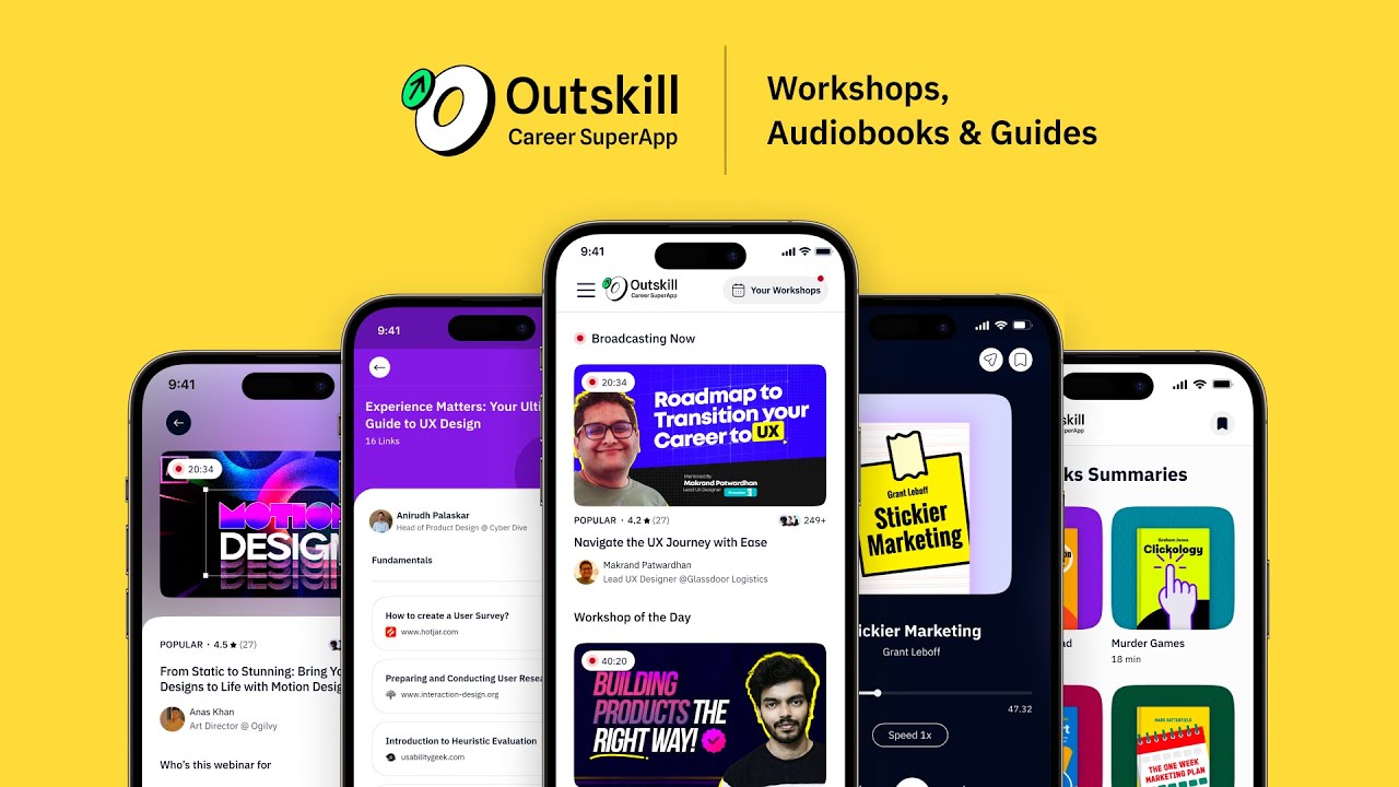 Outskill: Career SuperApp | Learn Product, Marketing, Design |Workshops | Audiobooks | - YouTube