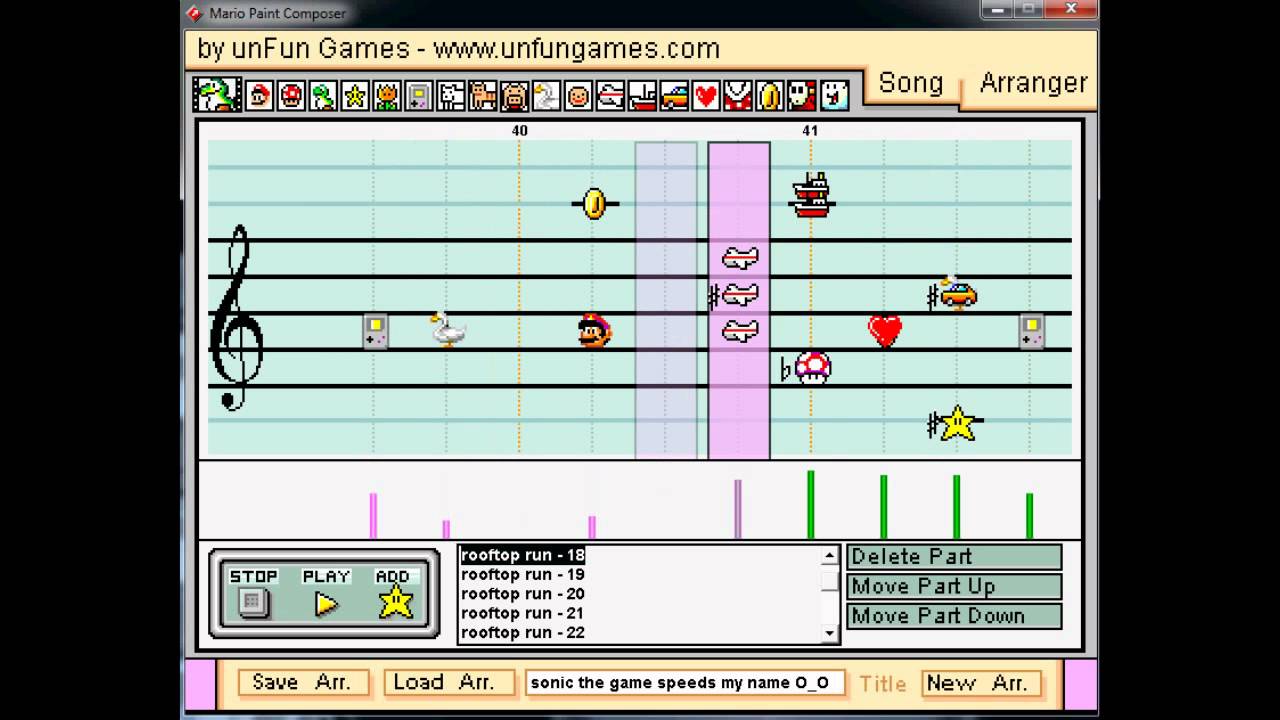Rooftop Run [Classic] ~ Sonic Generations on Mario Paint - YouTube