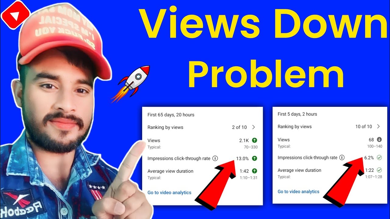 चुटकीयों मे ख़तम🔥 | Youtube views down | Youtube views down problem 2023 | views down problem ...