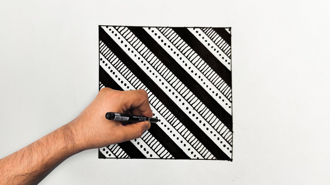 How to Draw Pattern #106 | Zentangle Pattern | Doodle Pattern | Mandala ...