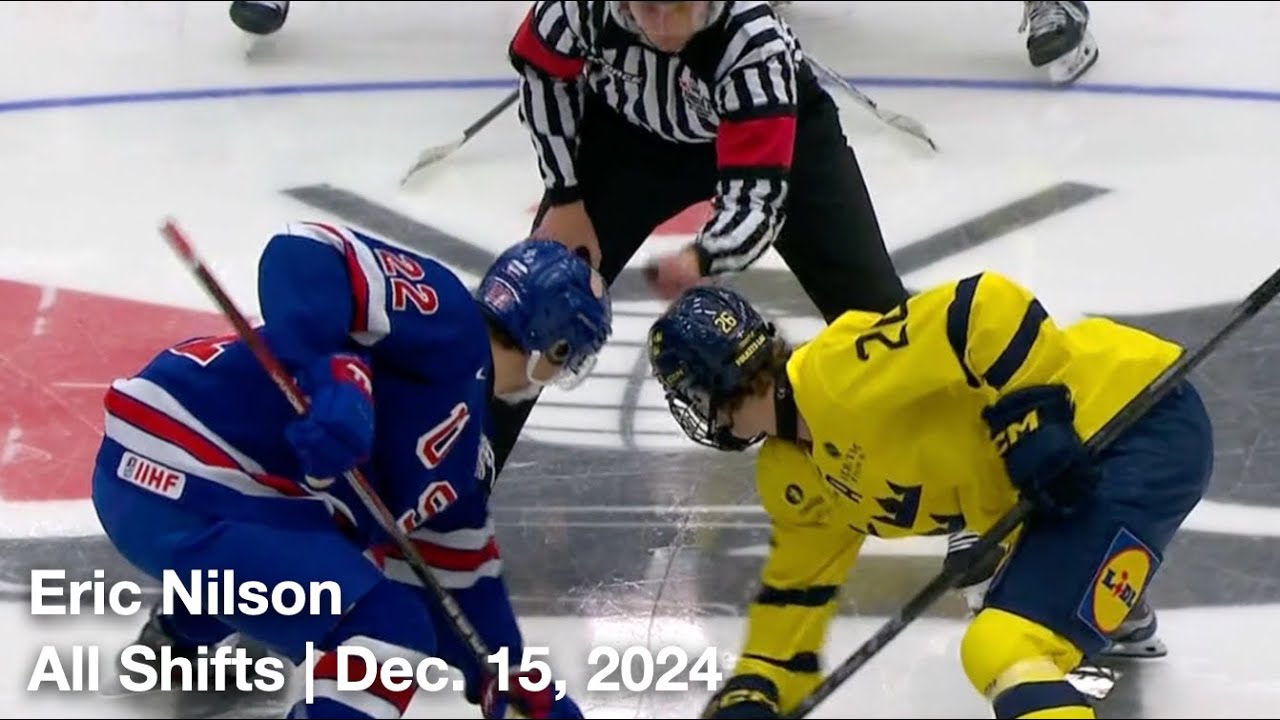 Eric Nilson (SWE26) | All Shifts | Sweden vs. USA | World Jr. A ...