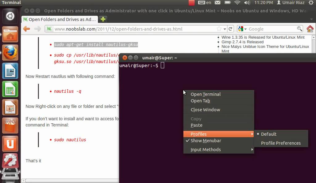 Open Folders And Drives As Administrator With Single Click In Ubuntu Linux Mint YouTube Open Folders And Drives As Administrator With Single Click In Ubuntu Linux Mint YouTube