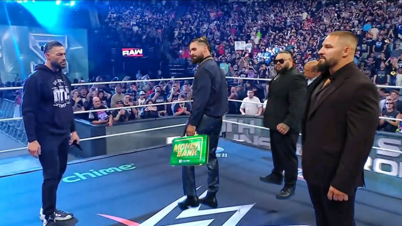 OTC Roman Reigns Returns & Face-off Mr. MITB Seth Rollins..Roman Reigns ...