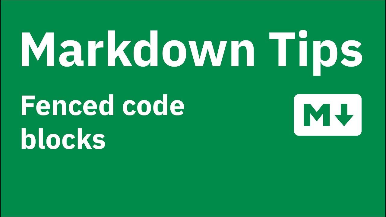 Markdown tips — Adding code samples with syntax highlighting using fenced code blocks - YouTube