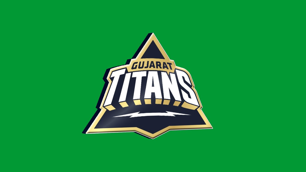 Gujarat Titans (GT) 3D Logo Revolving on Green Screen Background | 4K ...