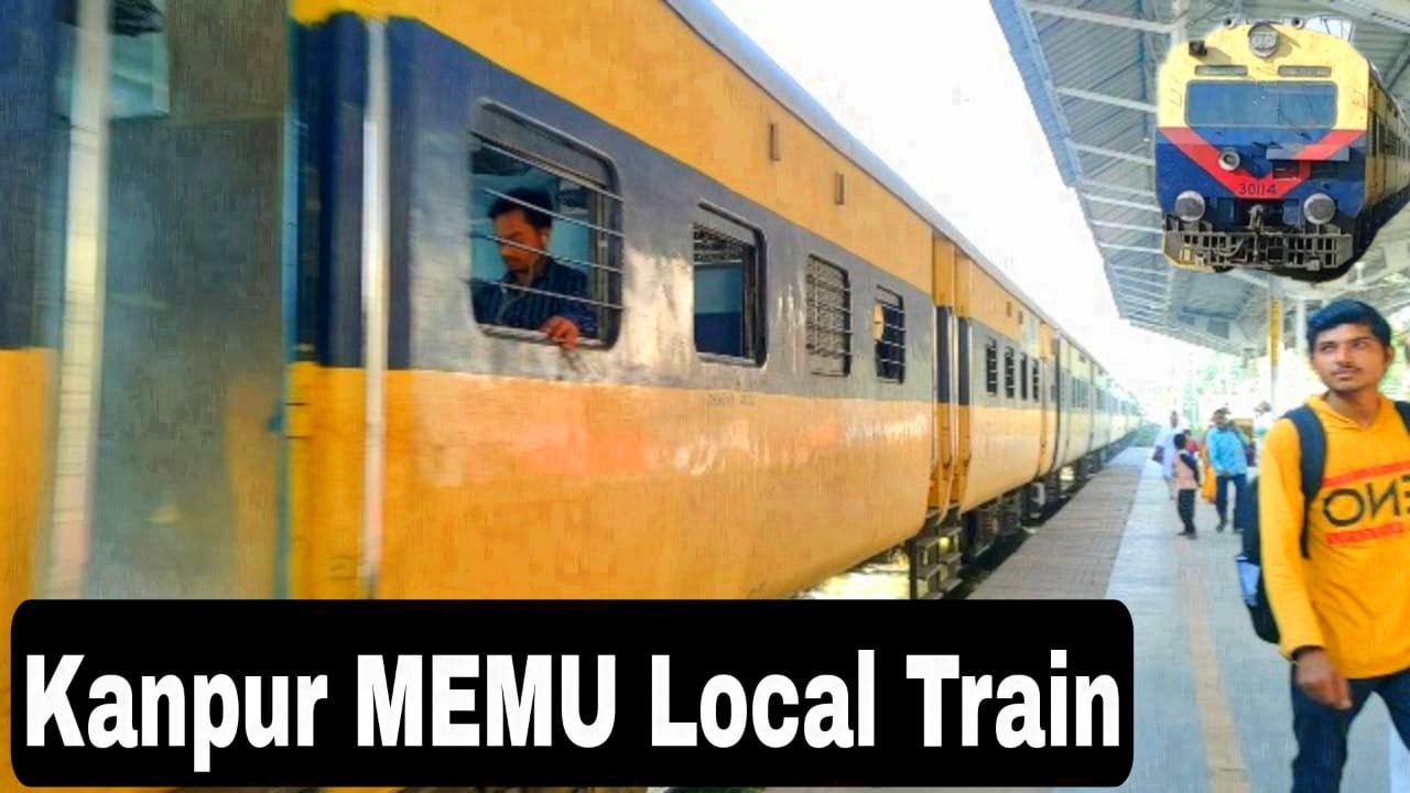 Lucknow MEMU Local Train Arriving At Kanpur Bridge Left Bank | Indian ...