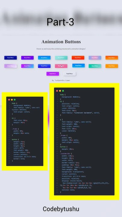 Button Use The In Css Through Part 3 Html Css Codebytushu Coding