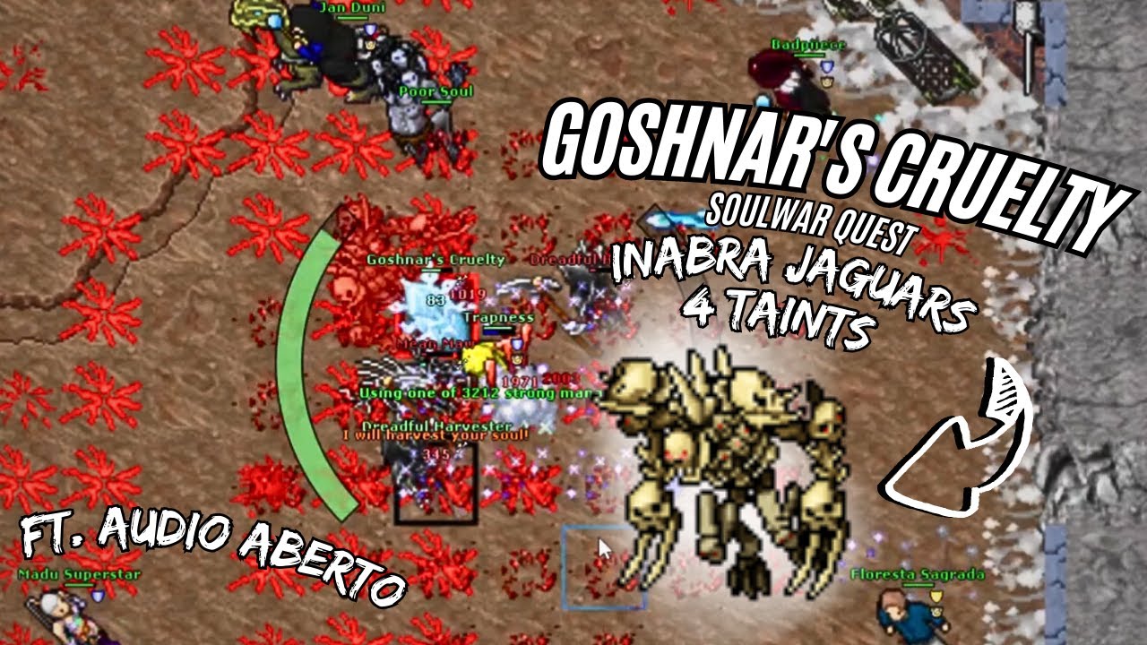 TIBIA - GOSHNAR'S CRUELTY - SOULWAR MINI BOSS INABRA JAGUARS 4 TAINT'S ...