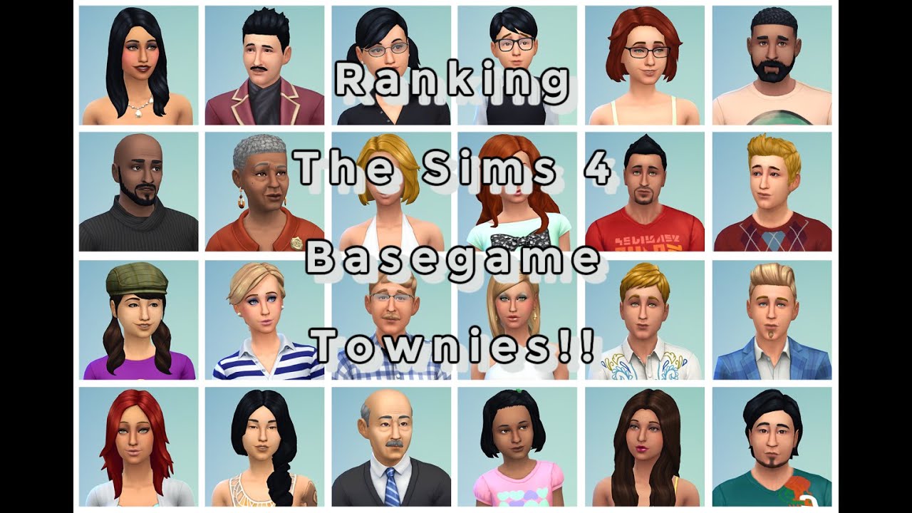 Ranking The Sims 4 Base Game Townies Because I Can - YouTube