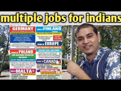 Multiple job vacancies for indians Germany 🇩🇪 Finland 🇫🇮 Poland 🇵🇱 ...