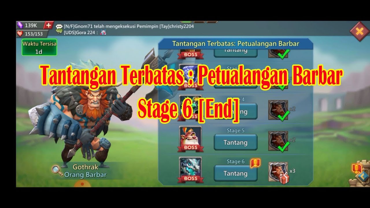 Tantangan Terbatas : Petualangan Barbar (Gothrak Orang Barbar) Stage 6 ...