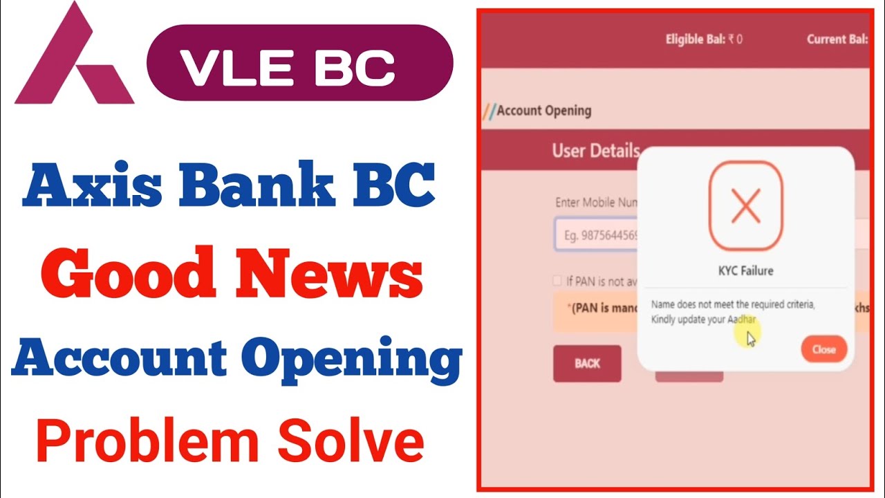 csc axis bank bc account opening | axis bank bc account opening problem ...
