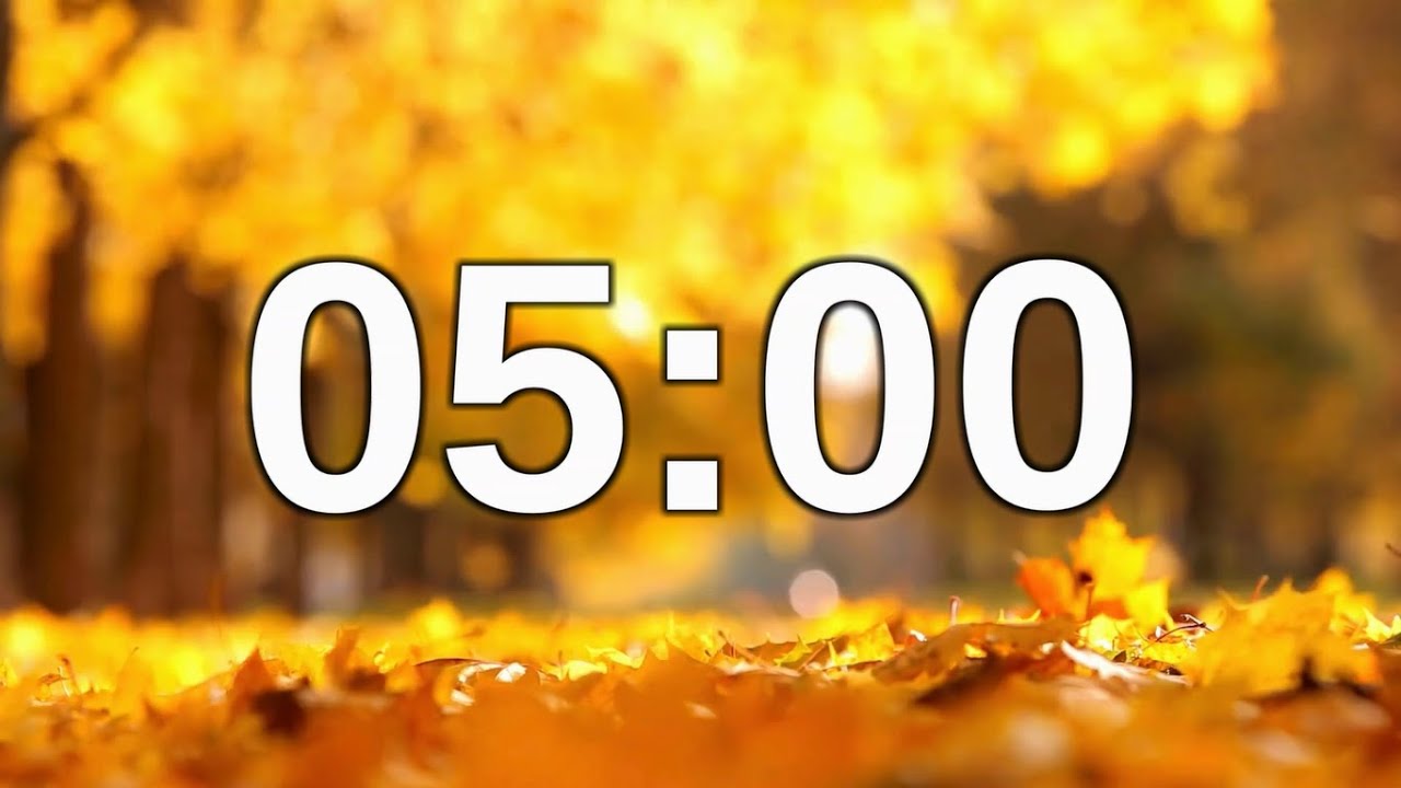 5 minute timer autumn ambiance - YouTube
