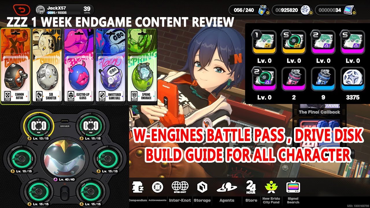 ZZZ 1 Week Endgame Content Review | W-Engines Battle Pass , Drive Disk ...