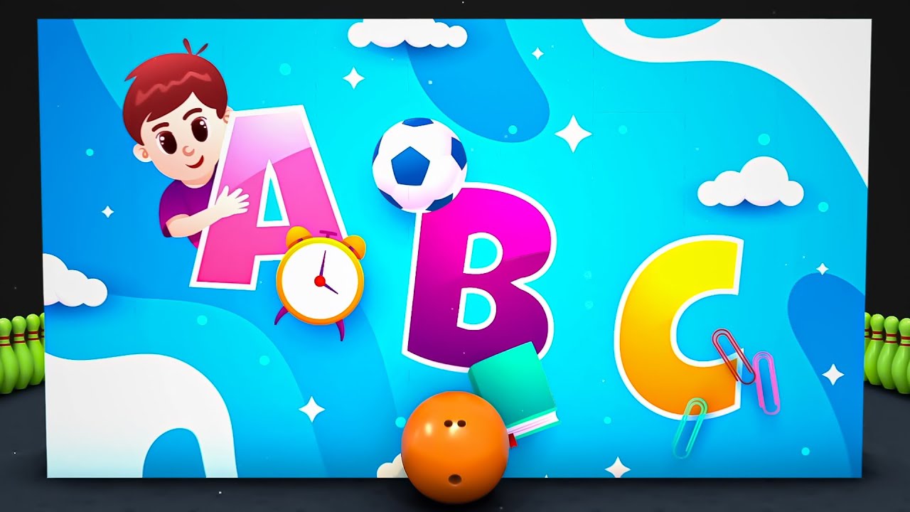 ABC Alphabet Games & Bowling Ball Adventure | Counting 1 to 100 for ...