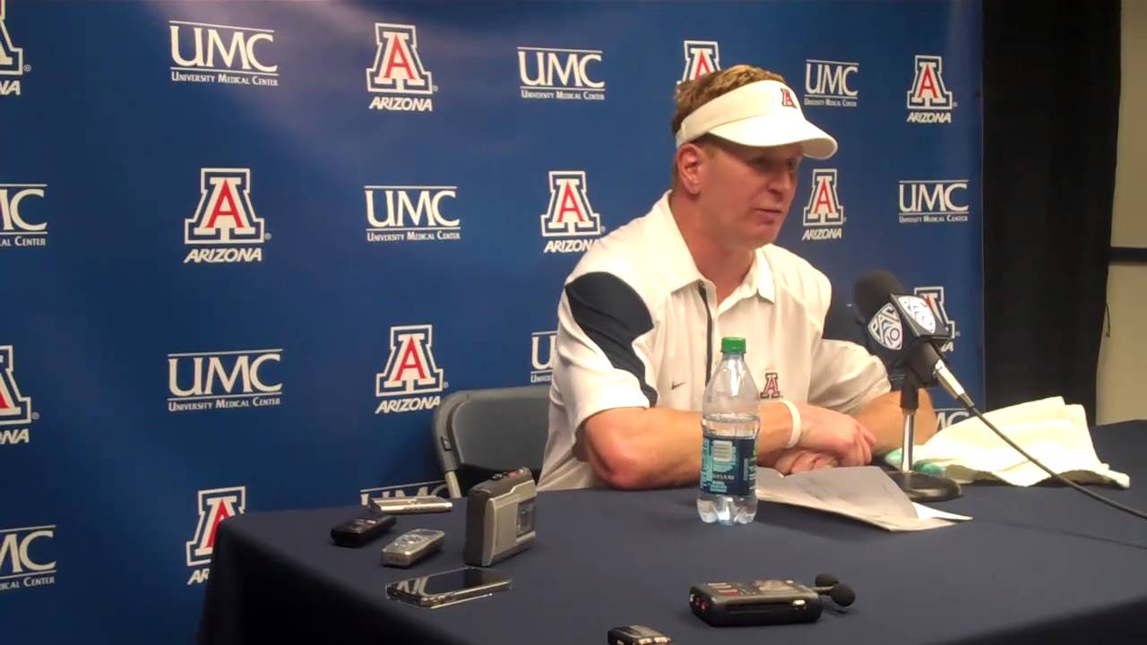 Mike Stoops talks after Arizona's 34-27 win over Iowa - YouTube