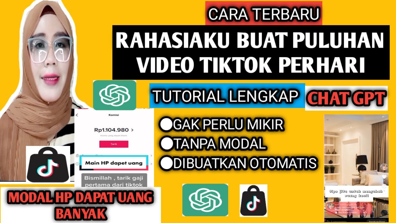 WOW! RAHASIA CARA BUAT RATUSAN KONTEN VIDEO TIKTOK AFFILIATE PERHARI TANPA MIKIR| TUTORIAL CHAT ...