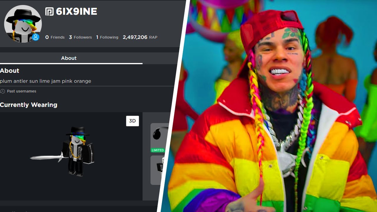 PLAYING ROBLOX WITH 6IX9INE - YouTube