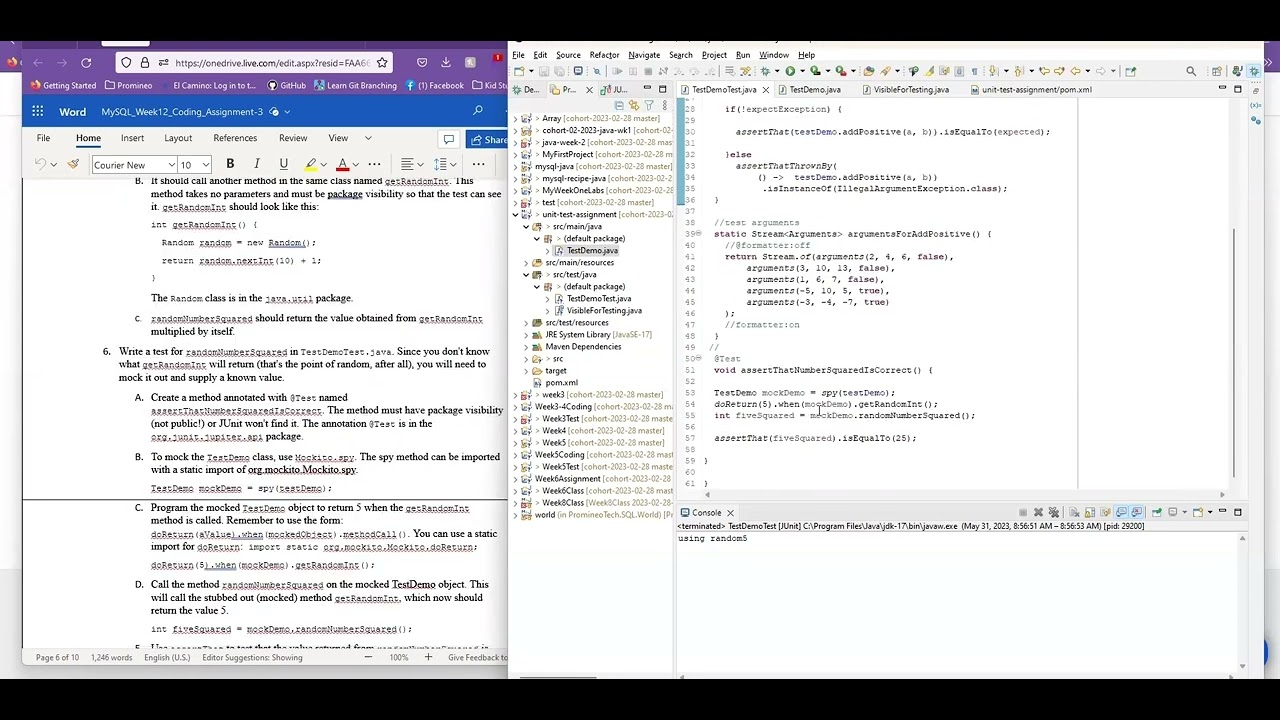 Week 12 Assignment Unit Testing - YouTube