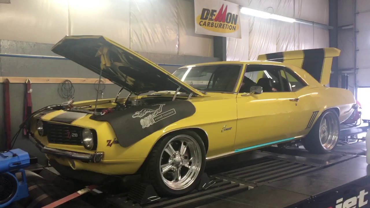 540 BBC with nitrous spinning tires on dyno - YouTube