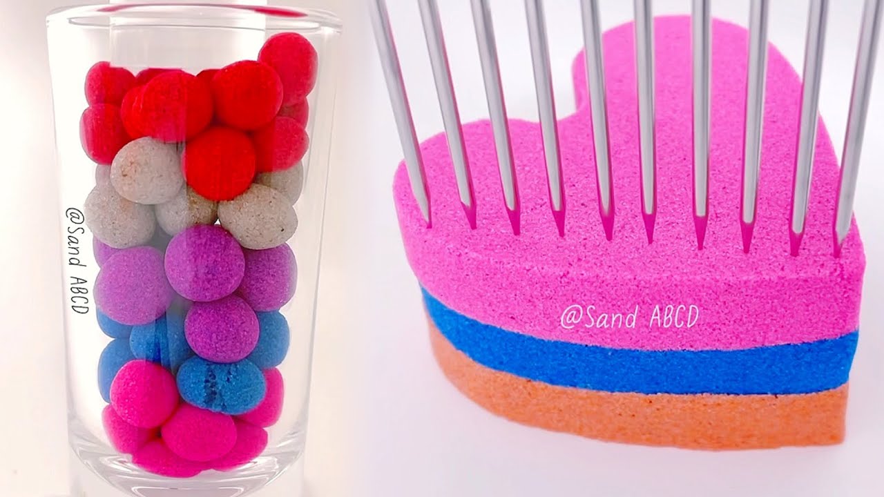 Very Satisfying and Relaxing Compilation 22 Kinetic Sand ASMR - YouTube