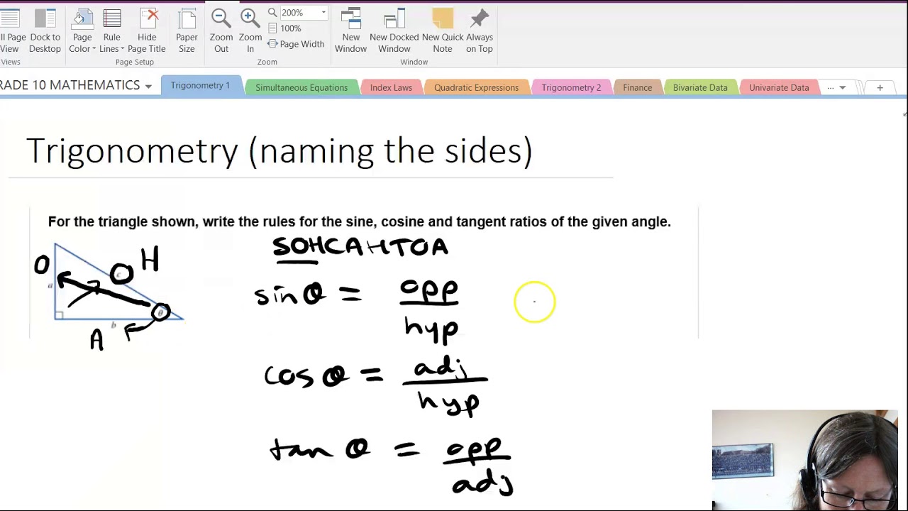 Trigonometry Naming The Sides Youtube 1537