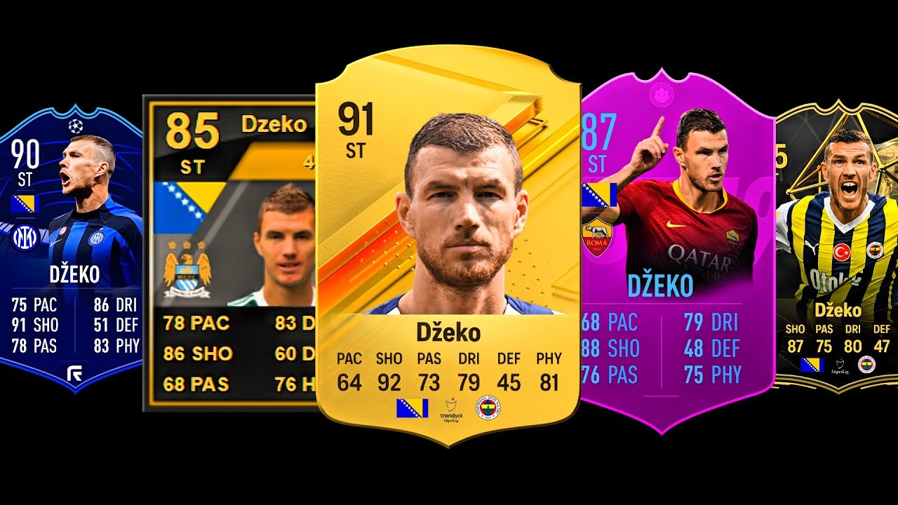 Edin Džeko | All FiFa Cards ( FIFA10 - FC24 ) - YouTube