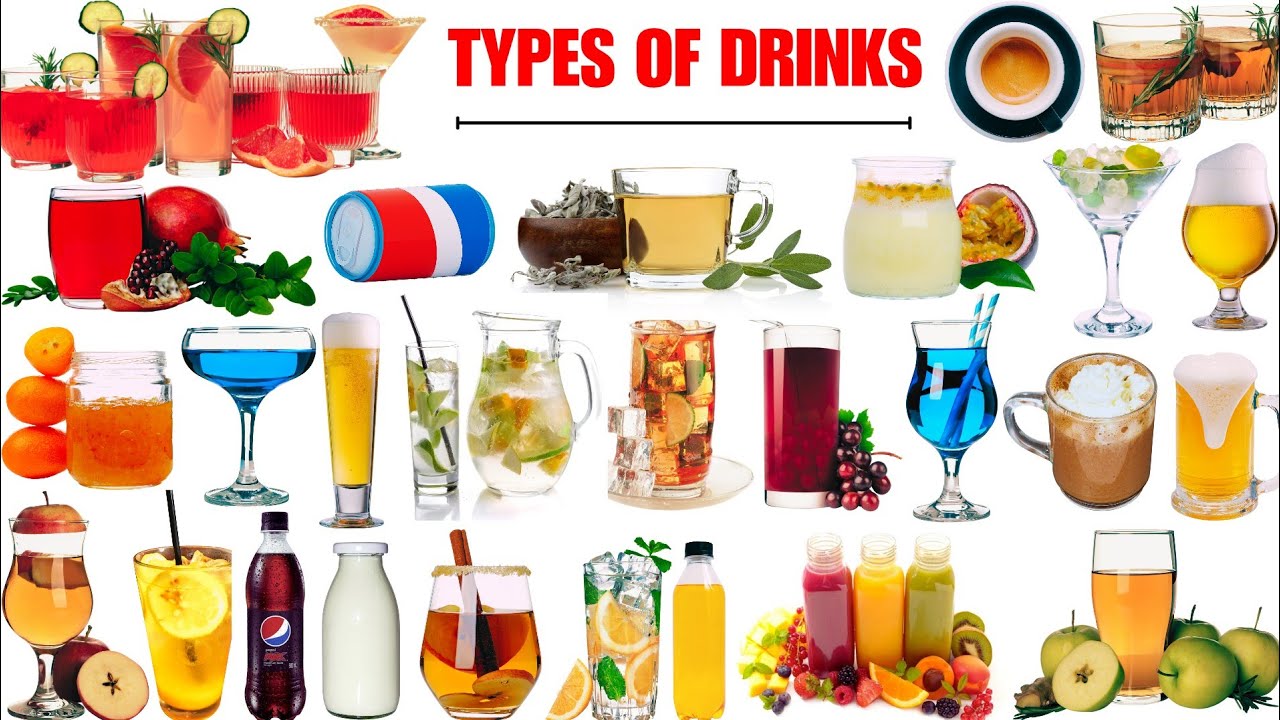 Drinks and juices name | Drinks vocabulary | Name of Drinks | Types of ...