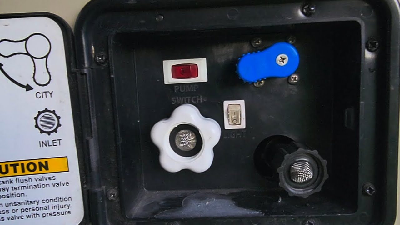 HOW TO Connect Water Hookup/Fill Freshwater Tank - YouTube