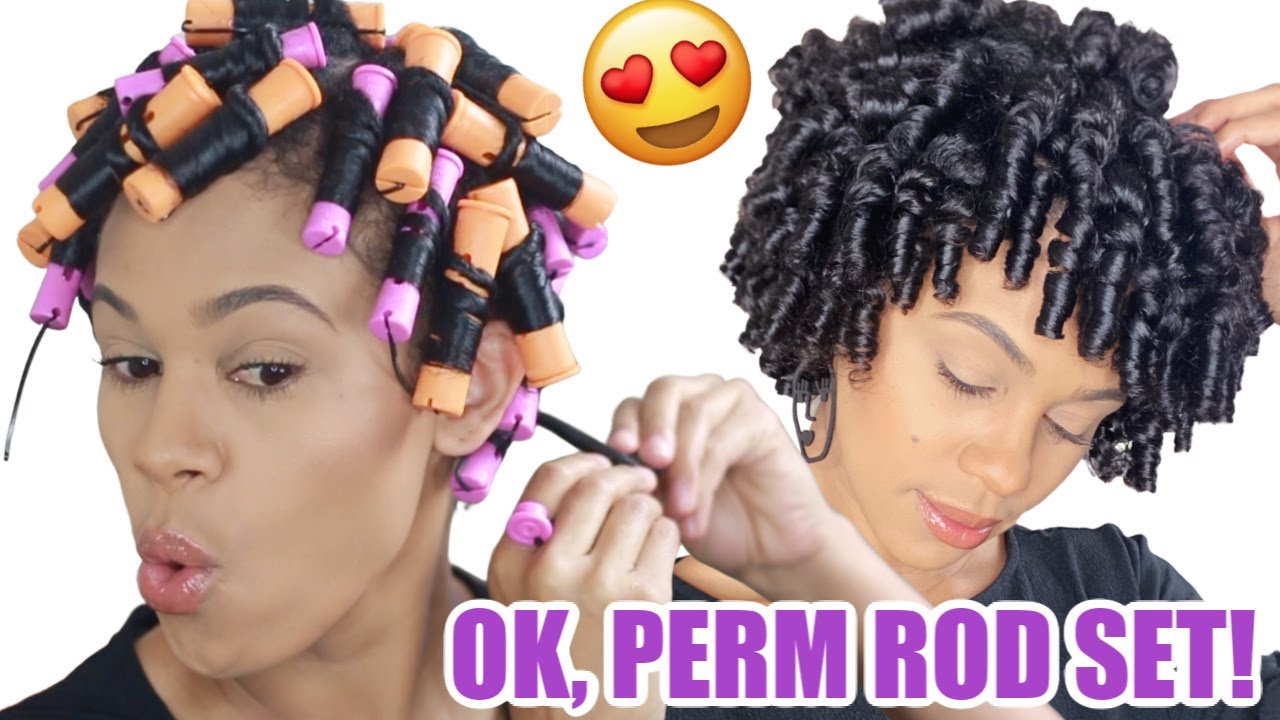 Trying A Perm Rod Set In My Natural Hair 😳 - YouTube