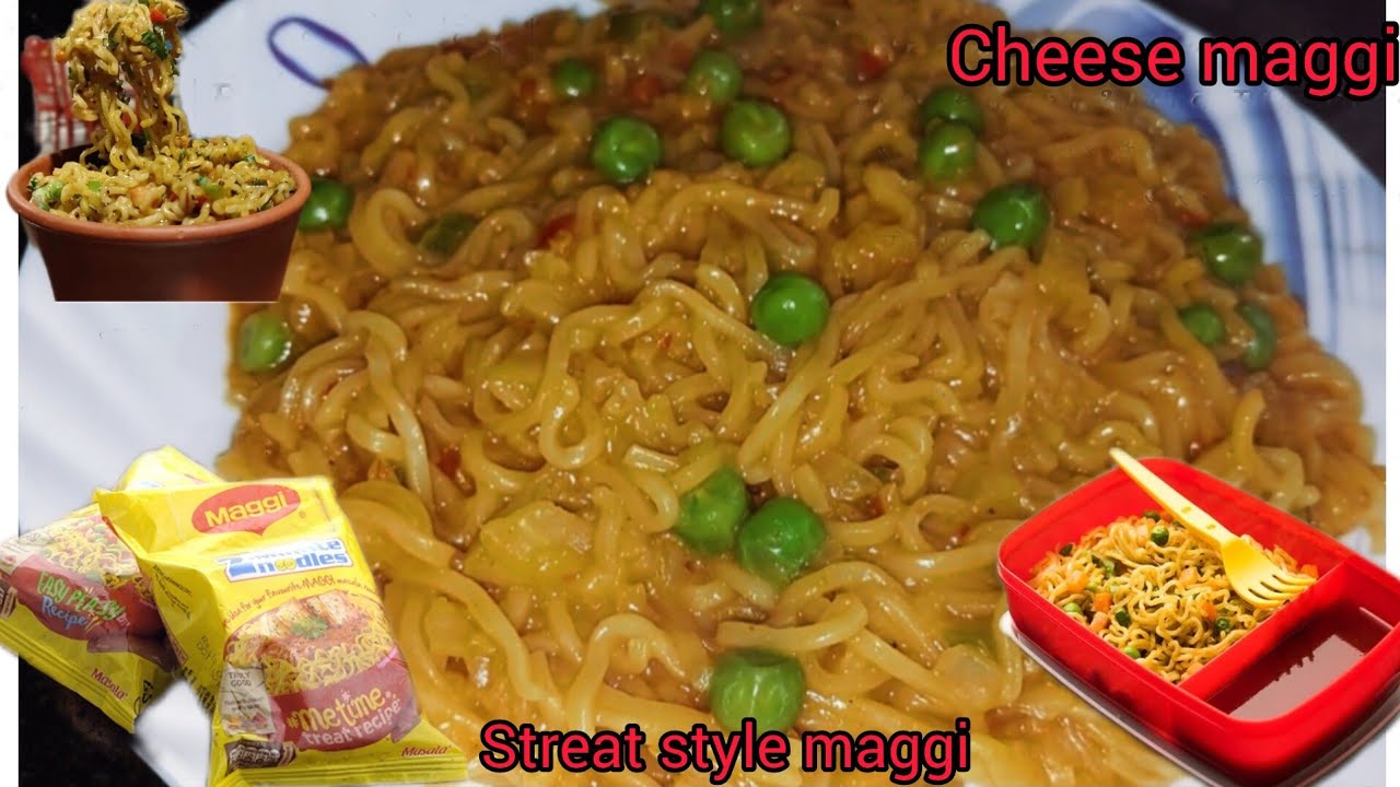 veg cheese maggi street style | maggi recipe - YouTube