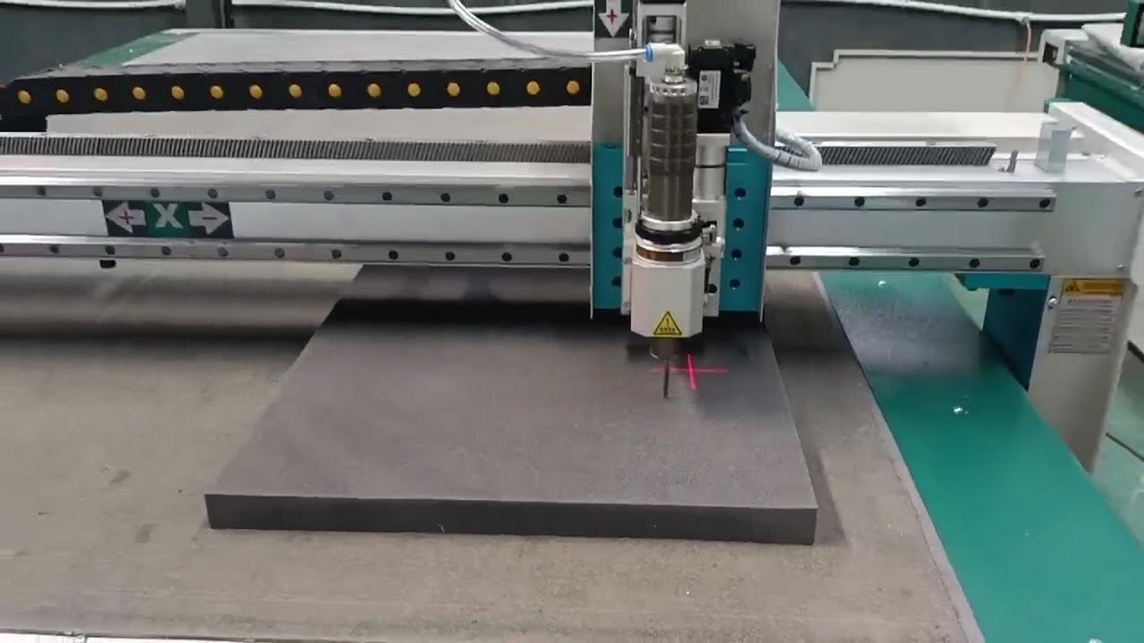 CNC Pneumatic Knife Cutting Machine for PE foam Cutting - YouTube