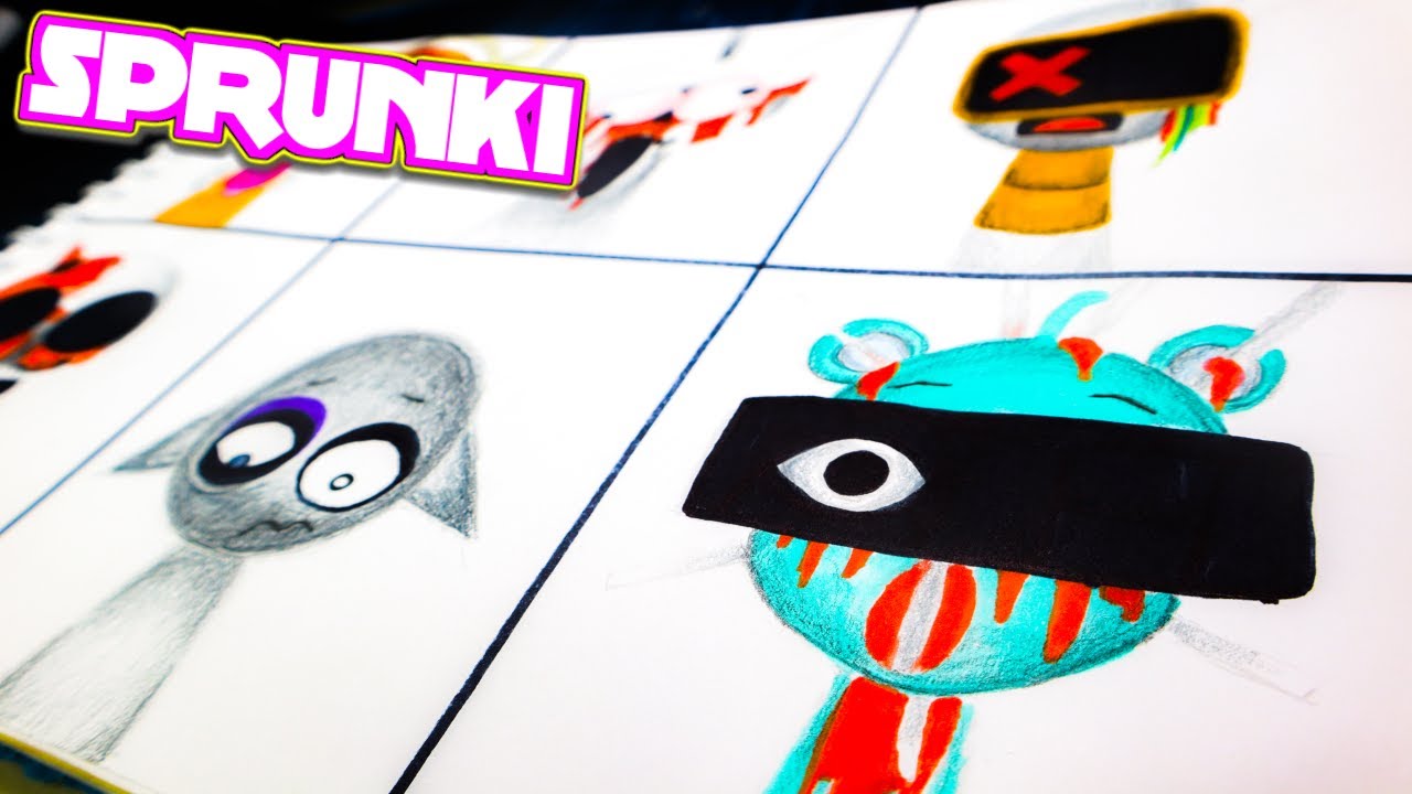 How to Draw All TERROR SPRUNKI in 1 min | Drawing All Sprunki RANDOM ...