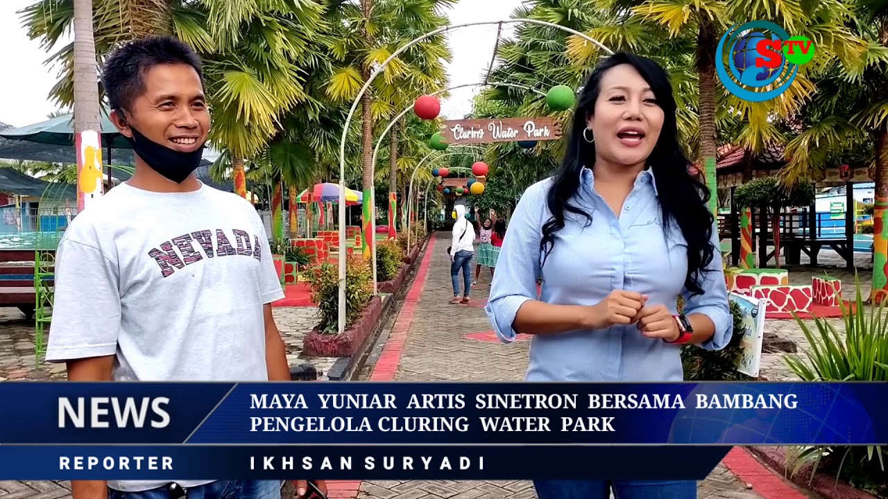 MAYA YUNIAR ARTIS SINETRON BERWISATA KE CLURING WATER PARK - YouTube
