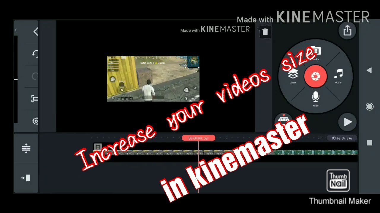 How to increase your videos size in kinemaster / techno saksham - YouTube