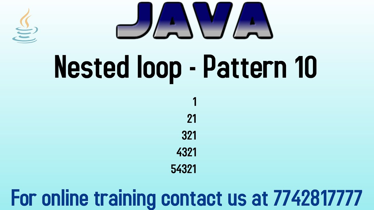 Pattern Program In Java Pattern Program With Space In Java Youtube