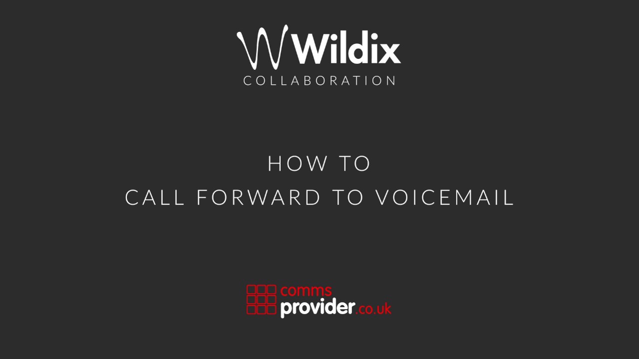 Wildix collaboration guide on how to forward a call to voicemail - YouTube