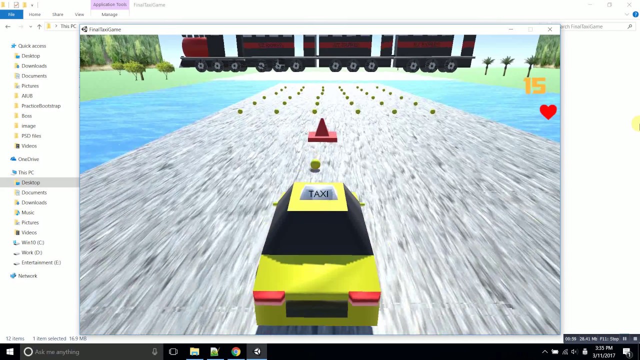 My First Game made with Unity (Jumping Taxi) - YouTube