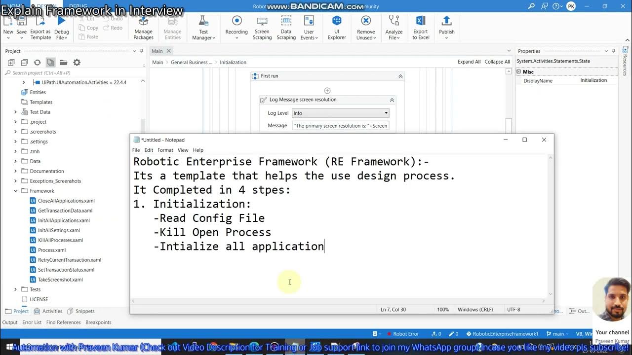 ReFramework Overview in UiPath | ReFramework Detailed Walkthrough UiPath | Re Framework Tutorial ...