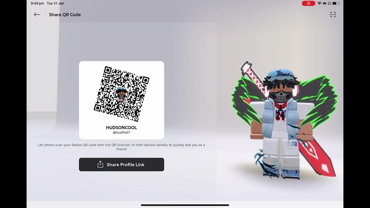 if you wanna be my friend on Roblox scan QR code and please subscribe ...