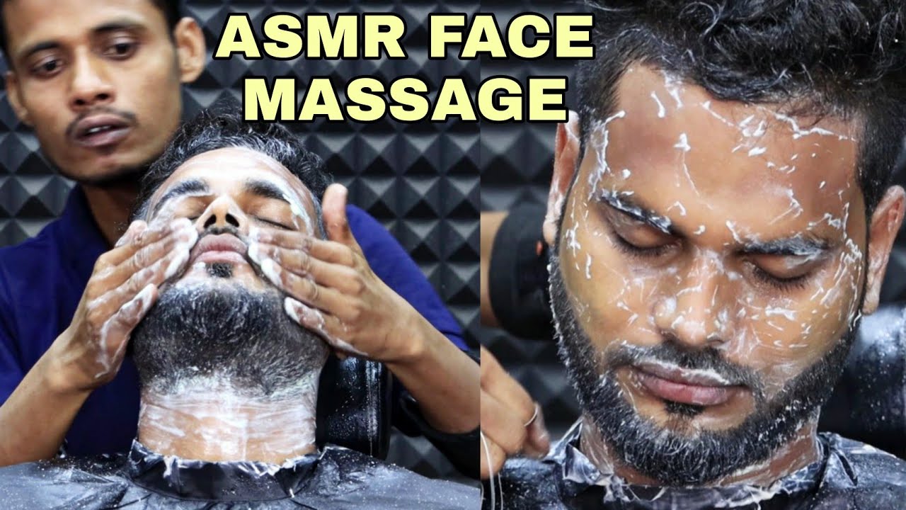 ASMR Face Wash for Tan Remove | Face Massage & Neck Cracking ASMR ...