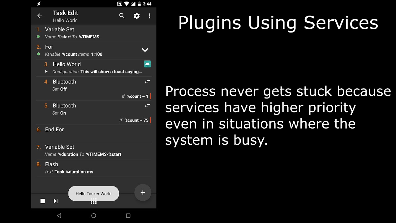 Tasker Plugins: Broadcasts Vs Services - YouTube
