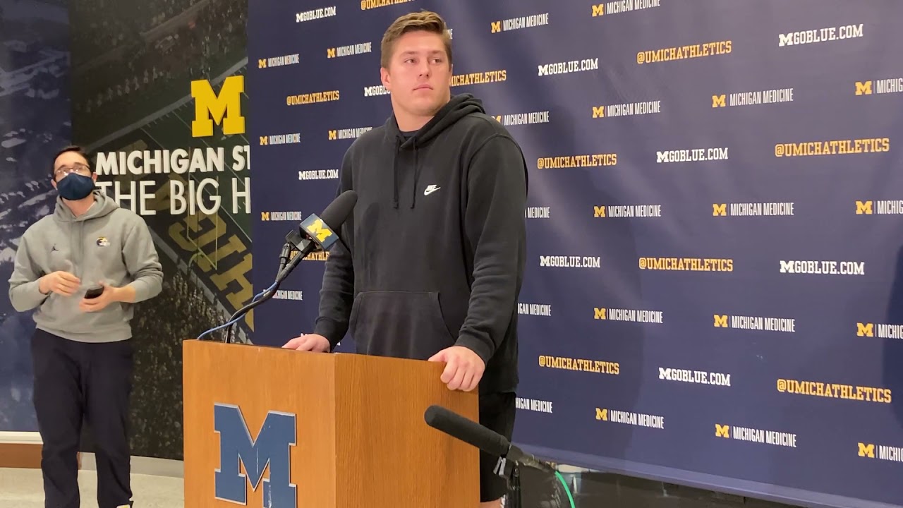 Offensive lineman Ryan Hayes talks MSU ahead of rivalry matchup - YouTube